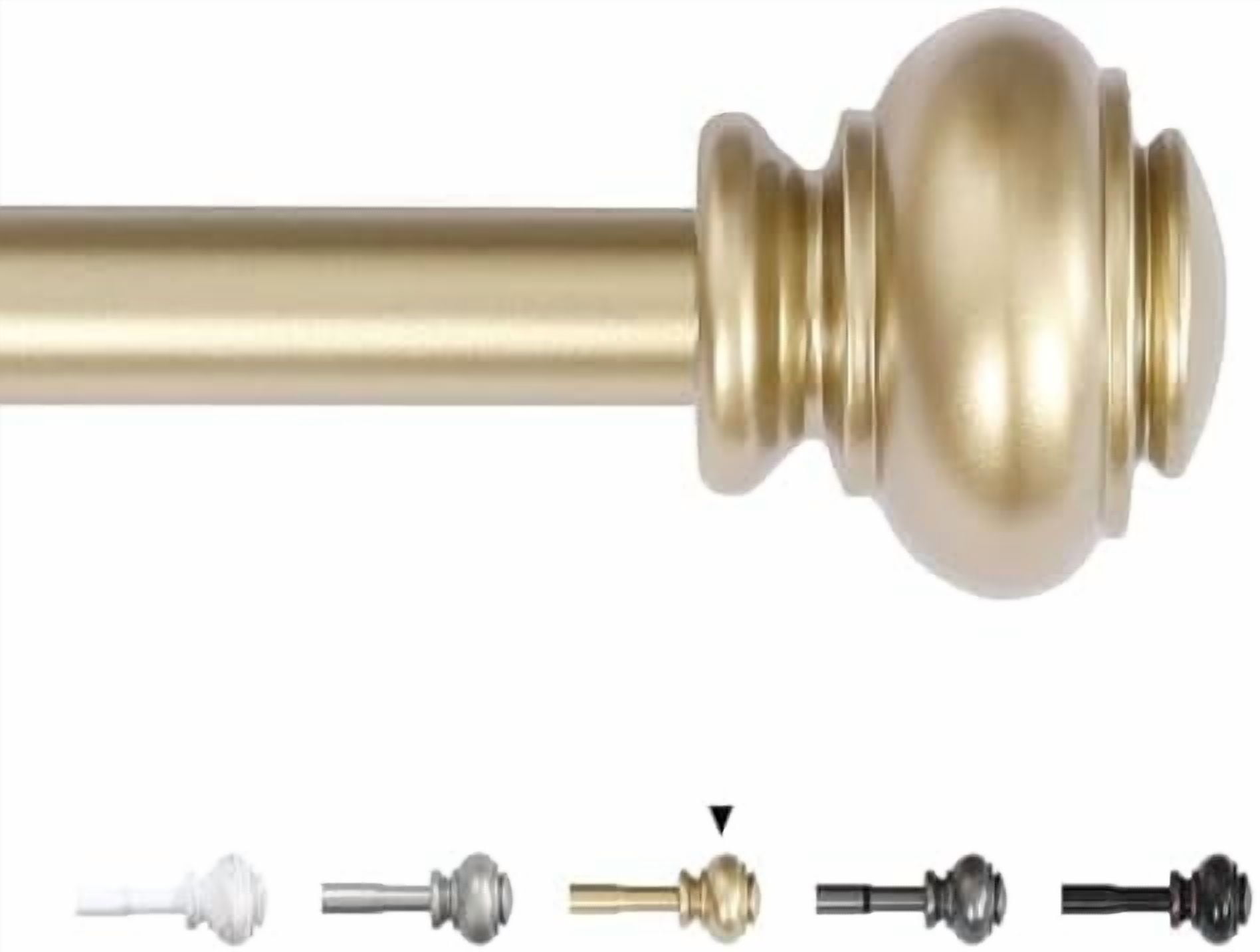 Curtain Rods for Windows 16.2 to 28.2 Inches 3/4 inch Diameter ...