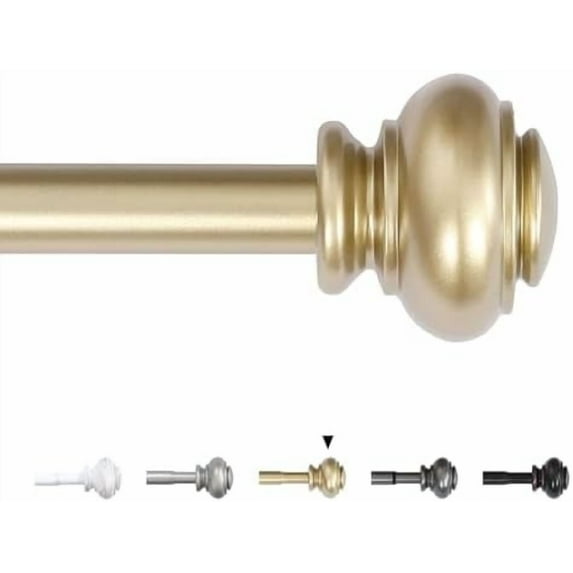Curtain Rods for Windows 16.2 to 43.8 Inches 3/4 inch Diameter ...