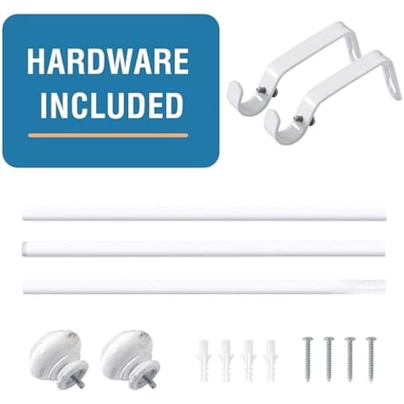 Curtain Rods for Windows 16.2 to 43.8 Inches 3/4 inch Diameter ...