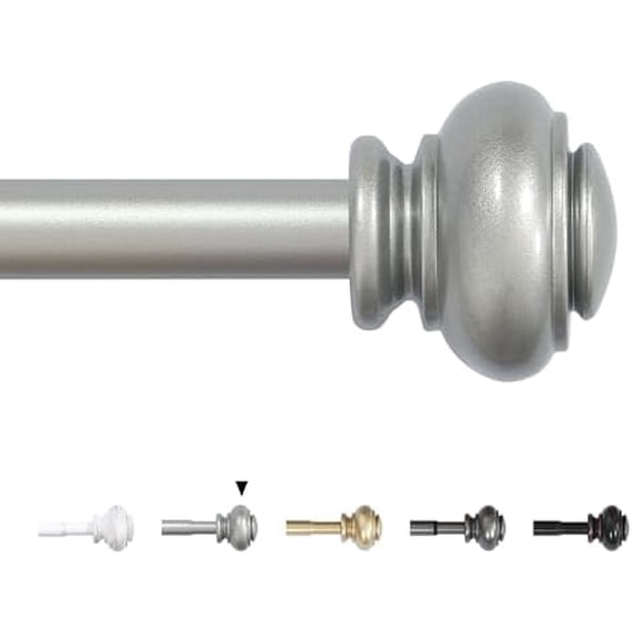 Curtain Rods for Windows 16.2 to 59.4 Inches 3/4 inch Diameter ...