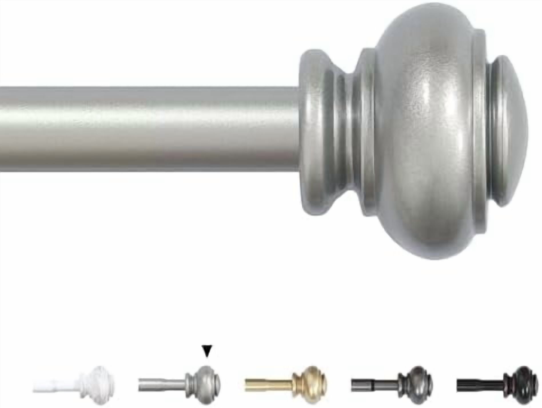 Curtain Rods for Windows 16.2 to 75 Inches 3/4 inch Diameter Adjustable ...