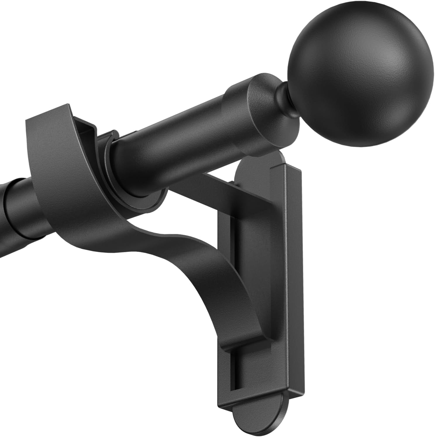 Curtain Rods for Windows 28 to 48 Inch: Upgraded Klick Fit Black ...