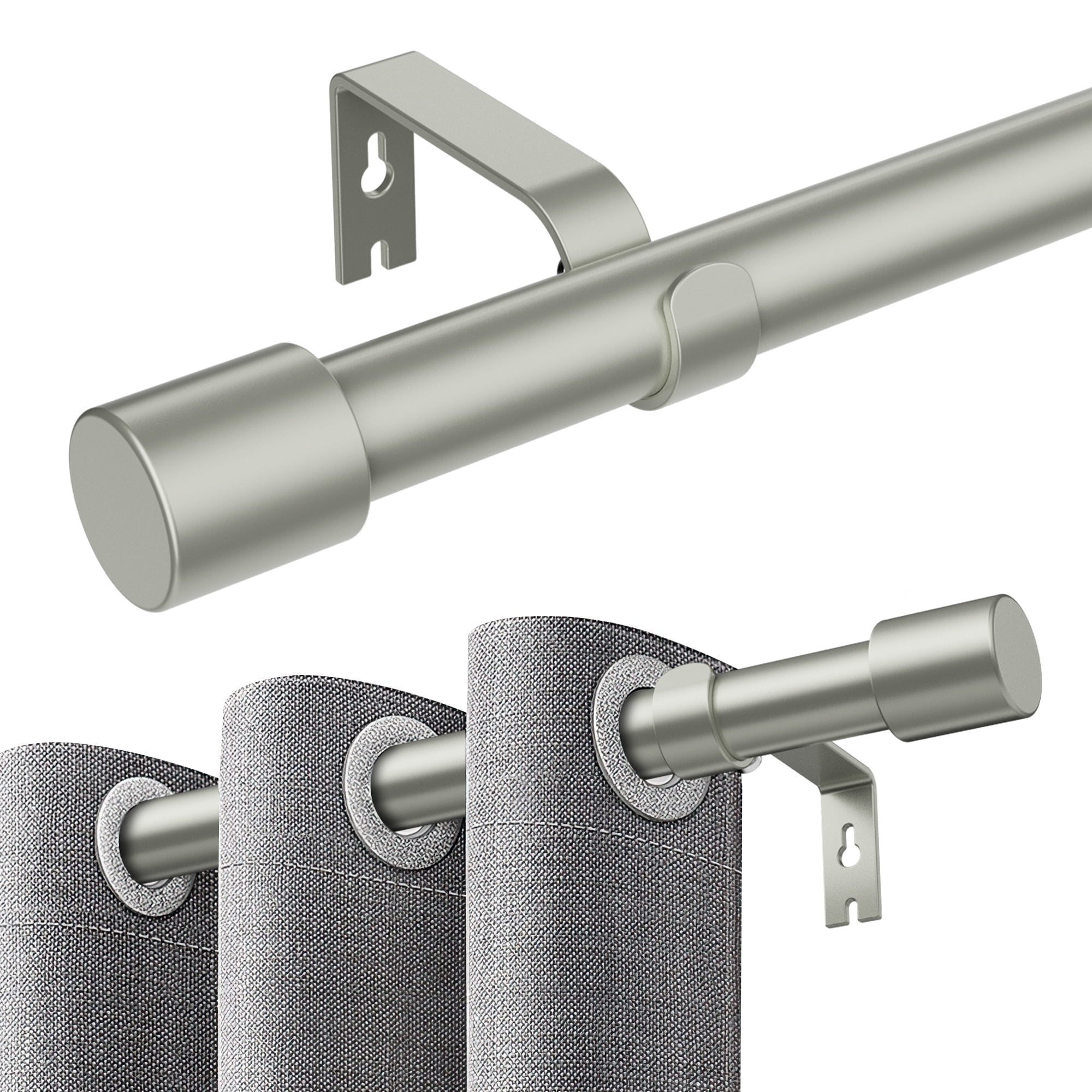 Curtain Rods for Windows 32 to 144 inch, Adjustable Window Curtain Rod ...