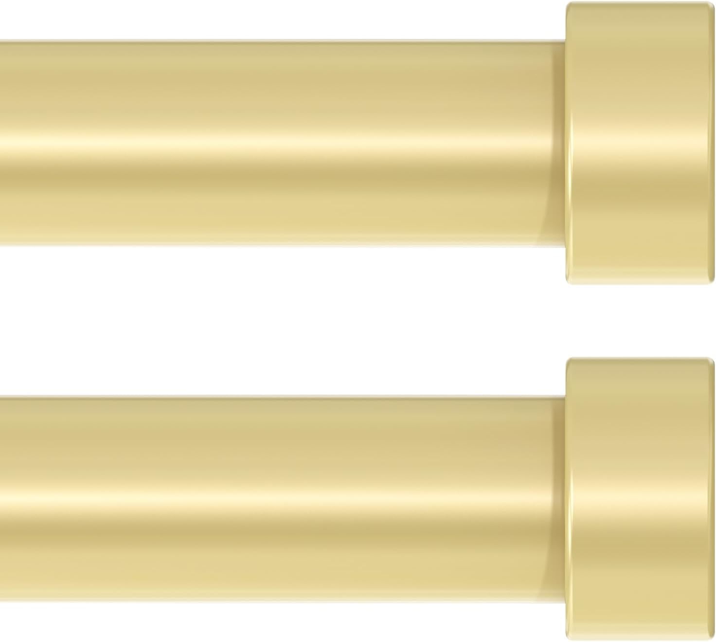 Curtain Rods for Windows 48 to 84 Inch(4-7 Feet),Black 1'' Diameter ...