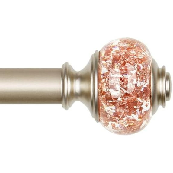 Curtain Rods for Windows 48 to 84 Inch, 7/8 inch Rose Gold Curtain Rod ...