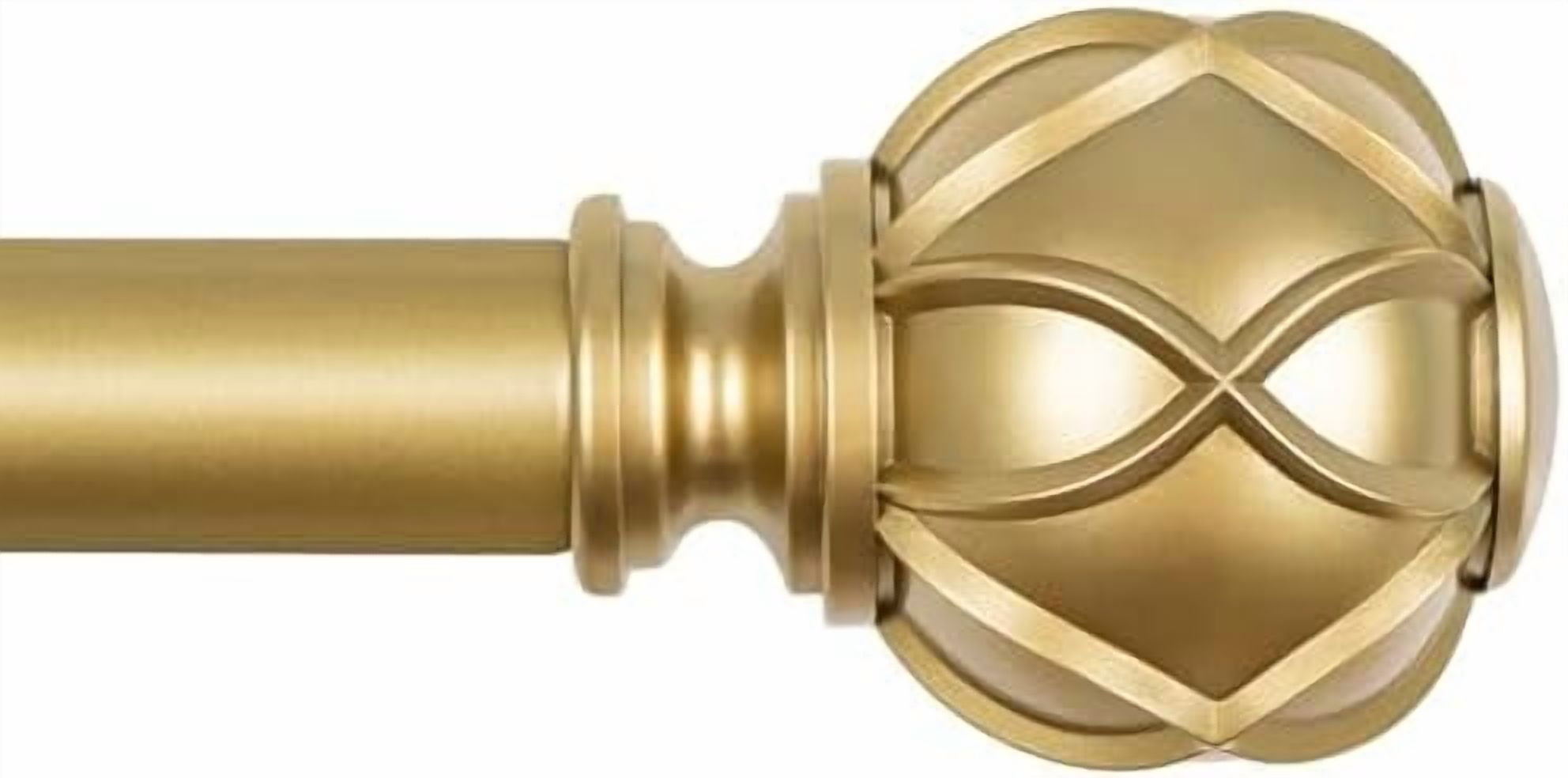 Curtain Rods for Windows 48 to 84 Inch, Gold Heavy Duty Curtain Rod ...