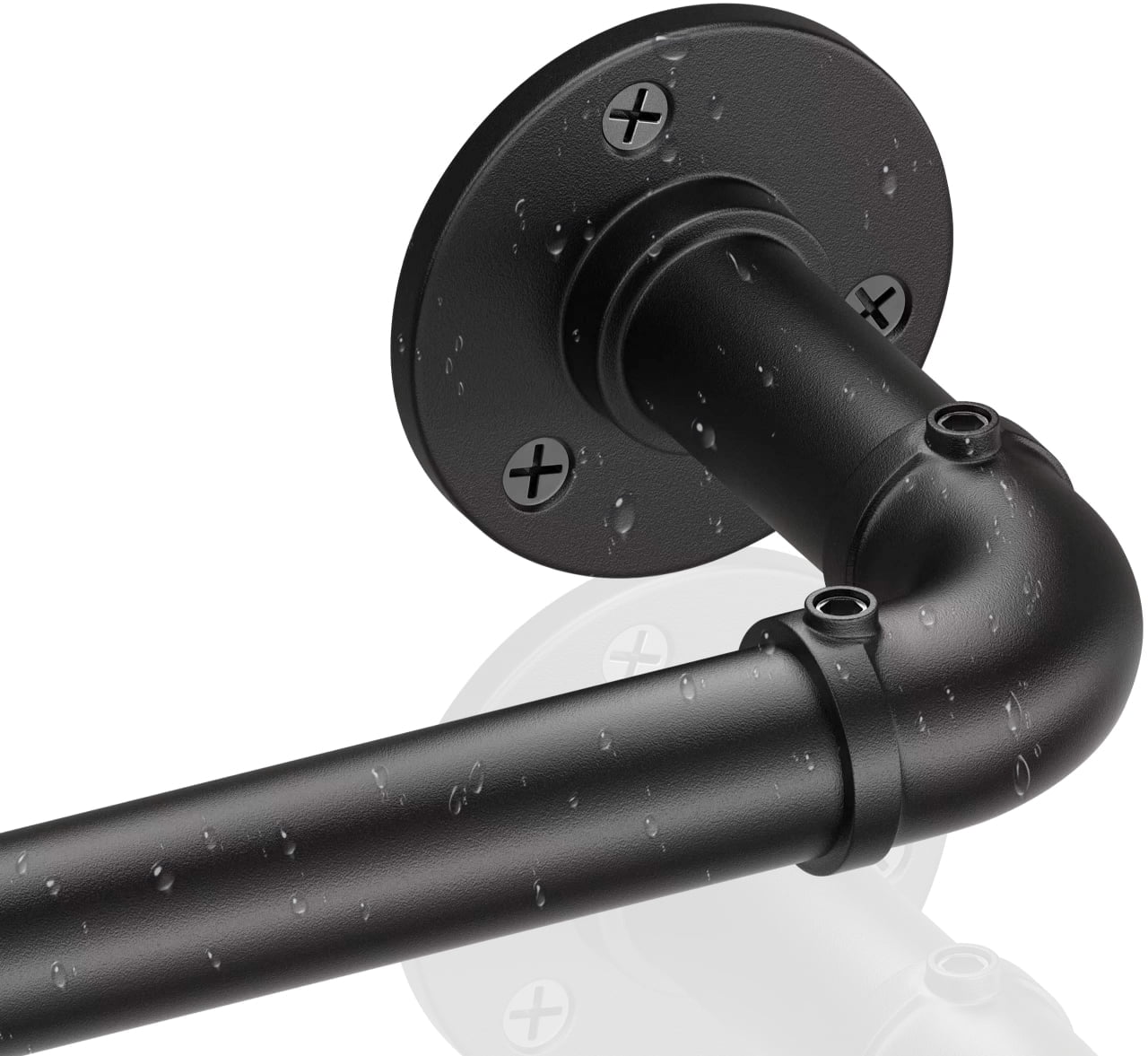 Curtain Rods for Windows 66 to 120, Black Adjustable Curtain Rod, 1 ...