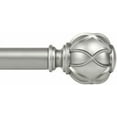 Curtain Rods for Windows 66 to 120 Inch, 7/8 Inch Antique Silver Heavy ...