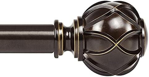 Curtain Rods for Windows 66 to 120 Inch, 7/8 Inch Gold Heavy Duty ...