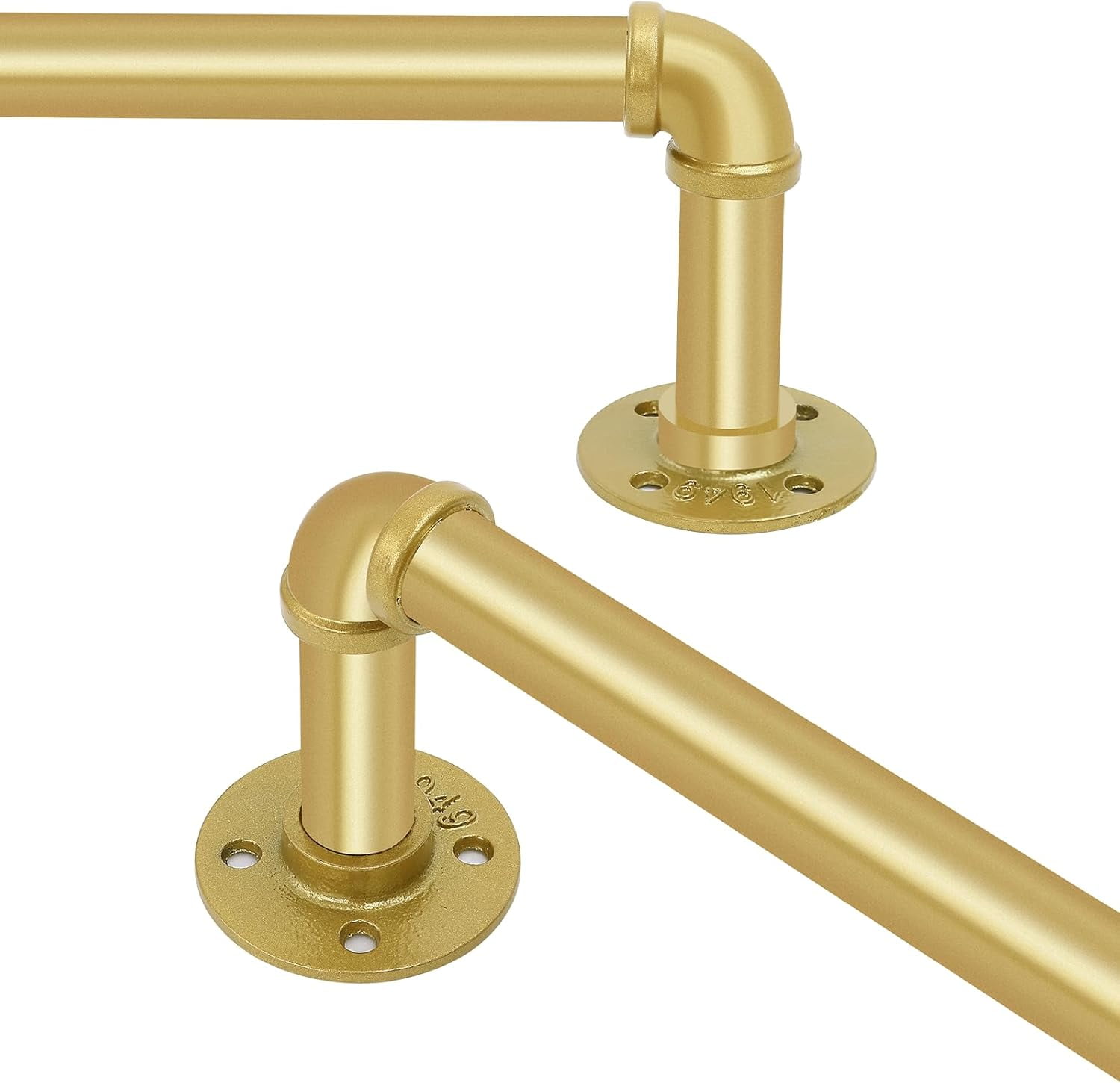Curtain Rods for Windows 120-240", 1 Inch Industrial Gold Curtain Rod ...