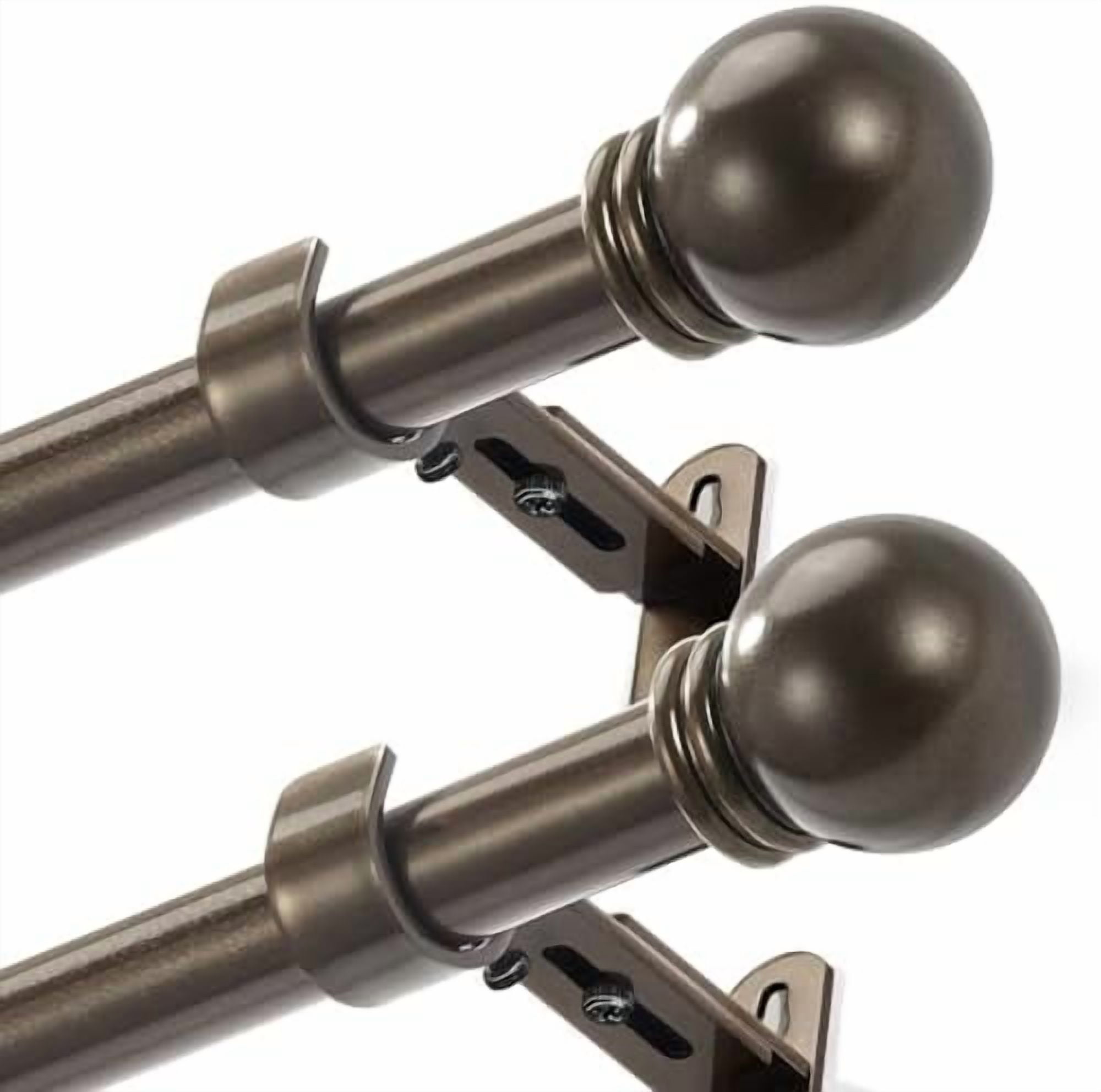 Curtain Rods for Windows 16 to 136 Inches, Curtain Rod Max Adjustable ...