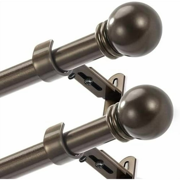 Curtain Rods for Windows 16 to 150 Inches, Curtain Rod Max Adjustable ...