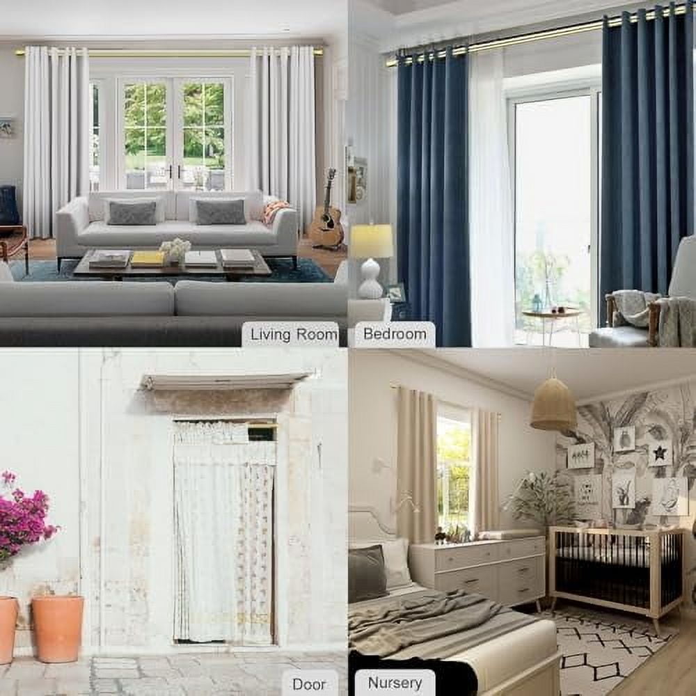 Curtain Rods for Windows 16 to 48 or 60 Inches Max Adjustable Length 1 ...