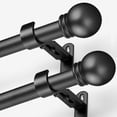 Curtain Rods for Windows 16 to 76 Inches, Curtain Rod Max Adjustable ...