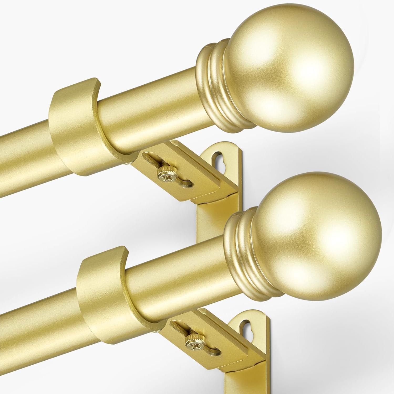 Curtain Rods for Windows 16 to 92 Inches, Curtain Rod Max Adjustable ...