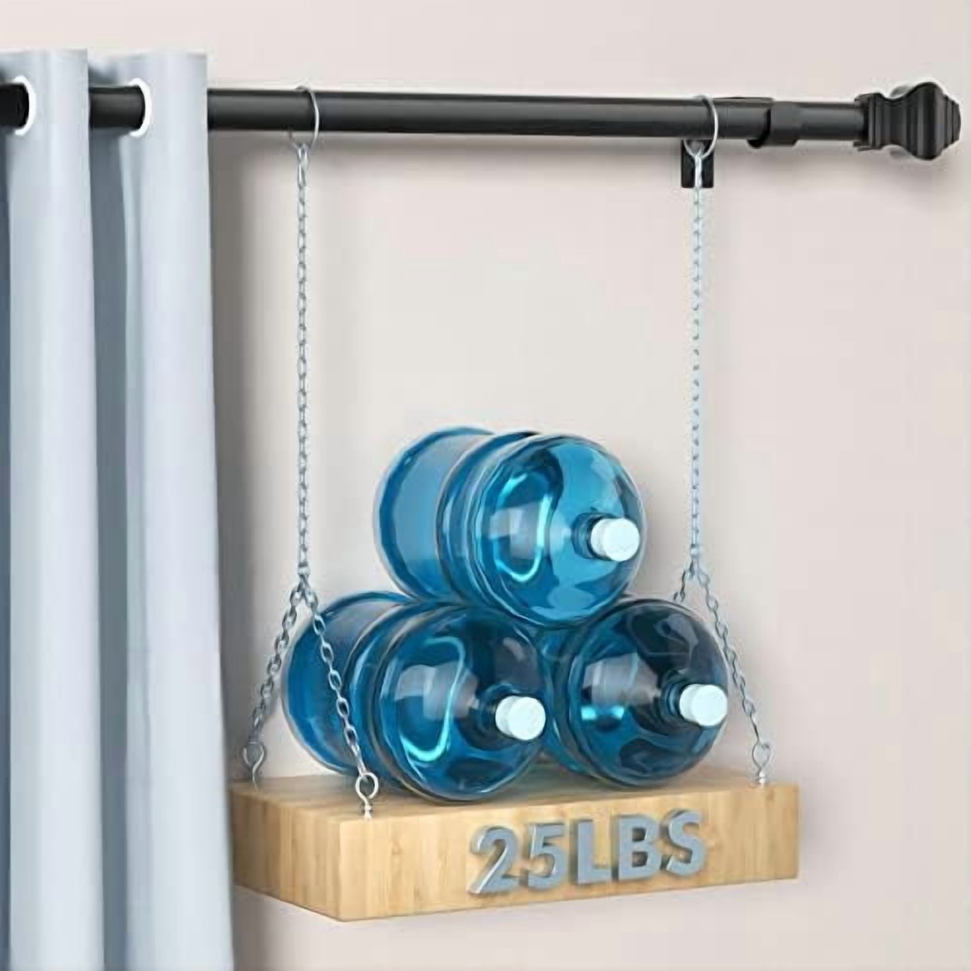 Curtain Rods for Windows 2 Pack 36-124 inch, 5/8 inch Matte Black ...