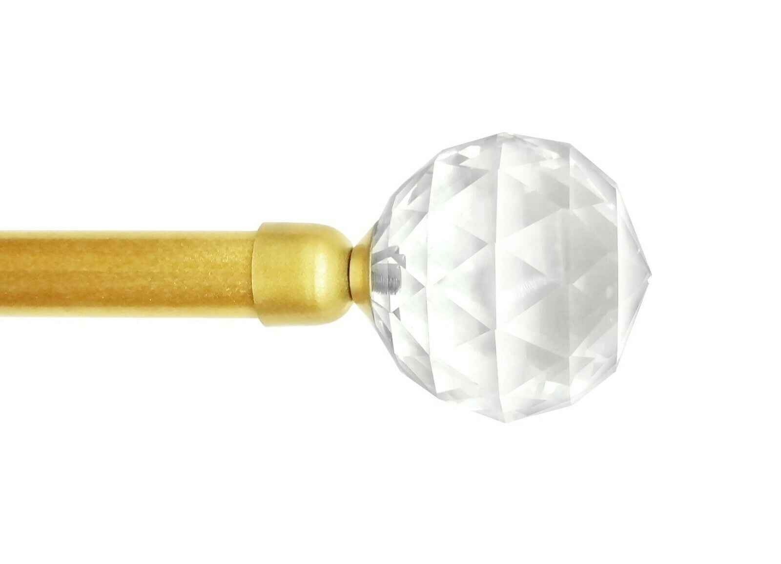 Curtain Rods for Windows 3/4'' Standard Single Curtain Rod With Crystal ...