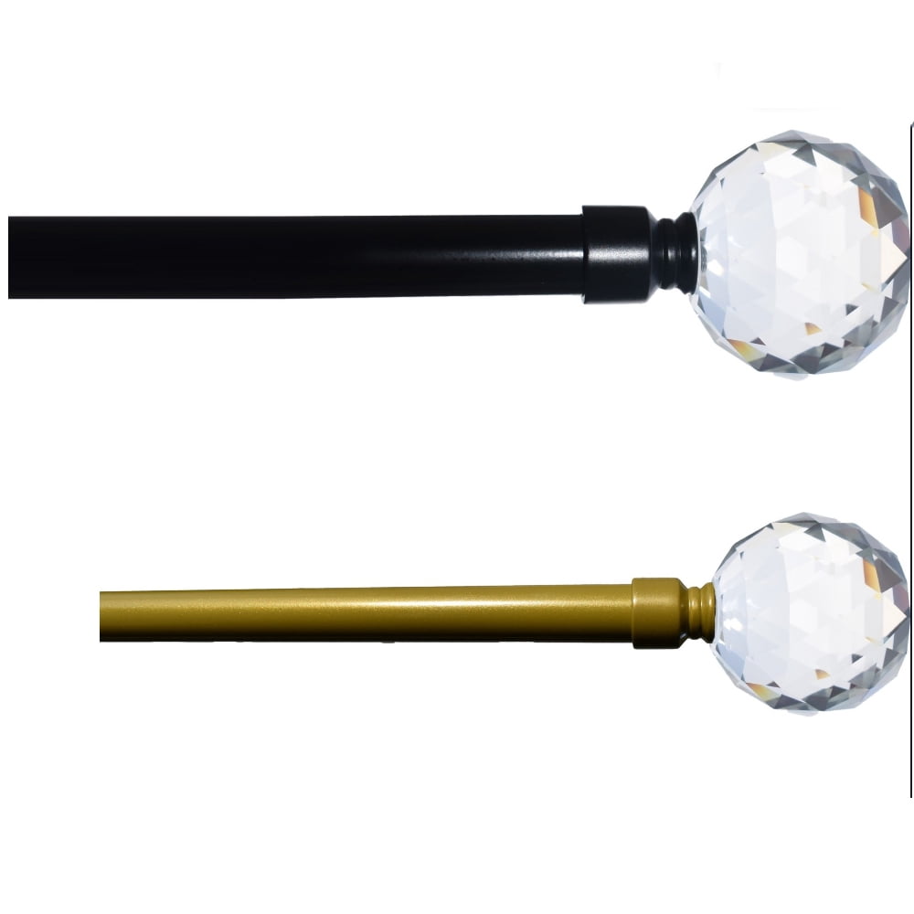 Walmart Crystal Glass Fin Curtain Rods, 3/4" Standard Single for ...