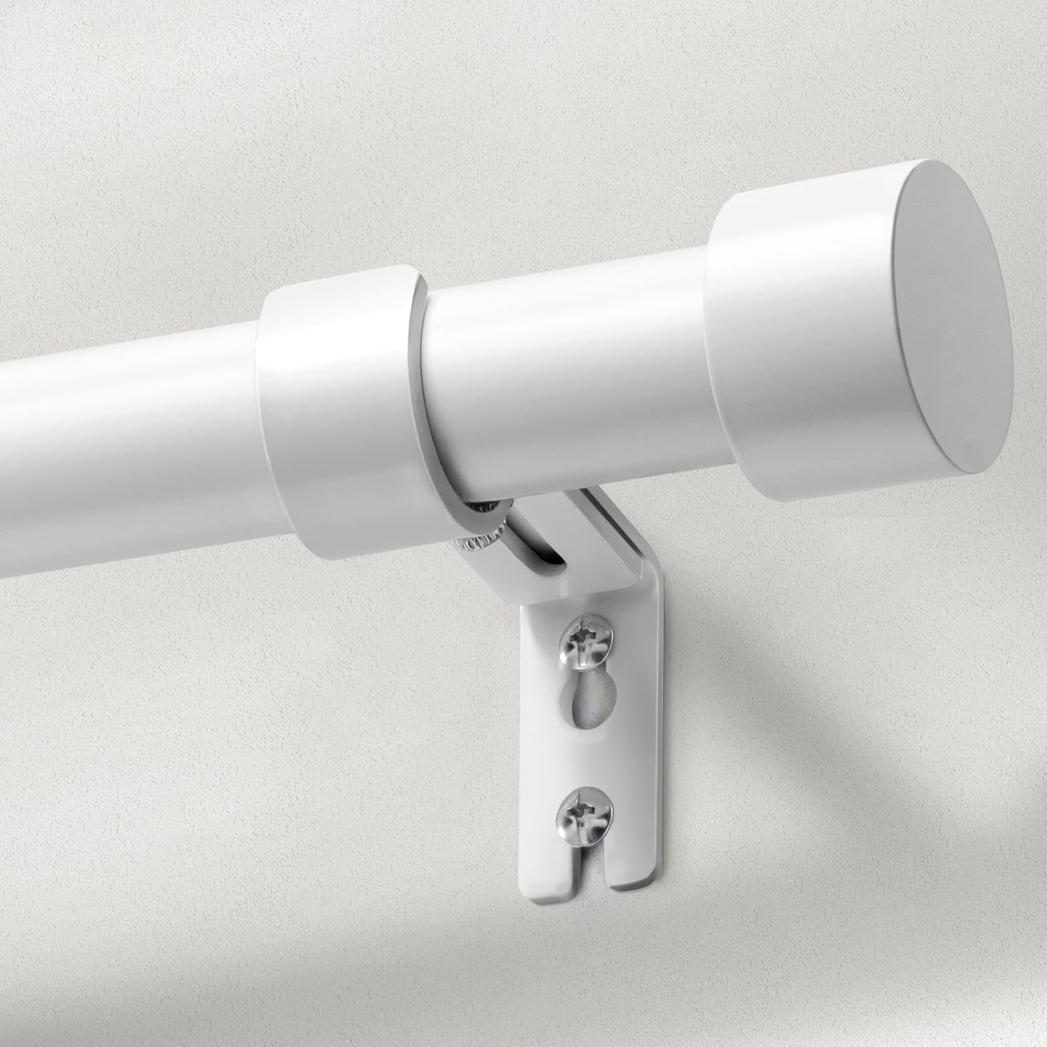 Curtain Rods for Windows 32 to 48, White Curtain Rod, Adjustable 1 Inch ...