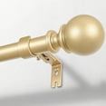 Curtain Rods for Windows 66 to 120, 1 Inch Adjustable Heavy Duty Gold ...