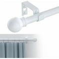 Curtain Rods for windows 48 to 84-93 inch, 5/8 inch Decorative White ...