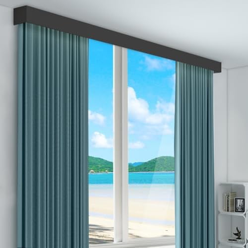 Curtain Single Track and Valance, Optional Ceiling Mounted or Wall ...