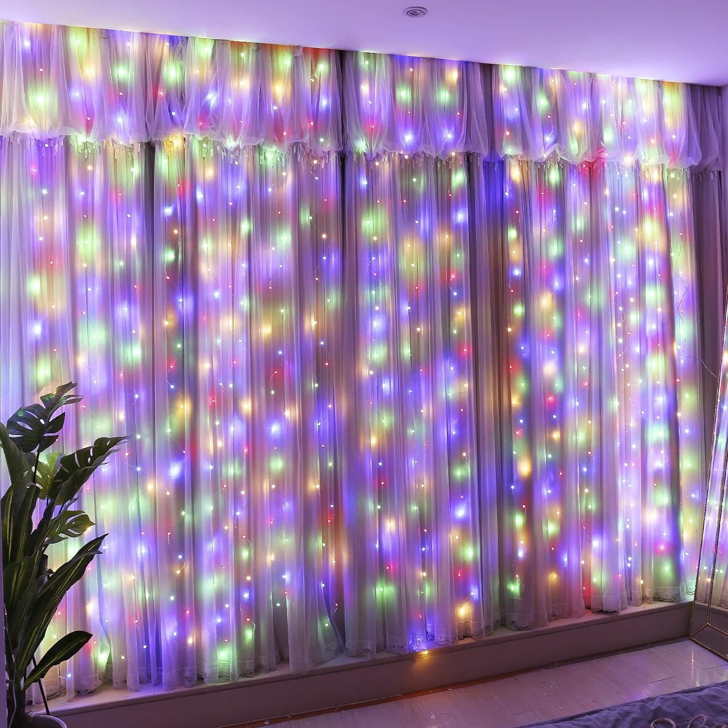 Curtain String Lights,Twinkle Fairy Lights with Remote USB Powered ...