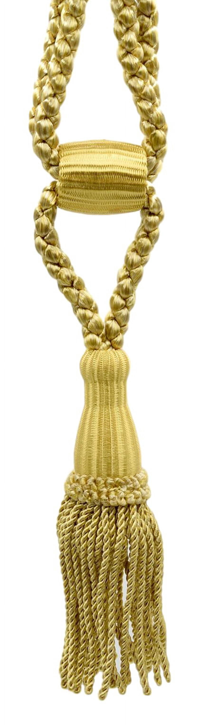 DECOPRO Beautiful Curtain & Drapery Tassel Tieback, Adjustable Cord ...