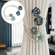 Tuitoonm Pearl White Magnetic Curtain Tiebacks Pearl Beaded Curtain ...