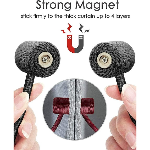 Curtain Tie Backs Strong Magnetic,Metal Curtain Tiebacks Hooks,Tie ...
