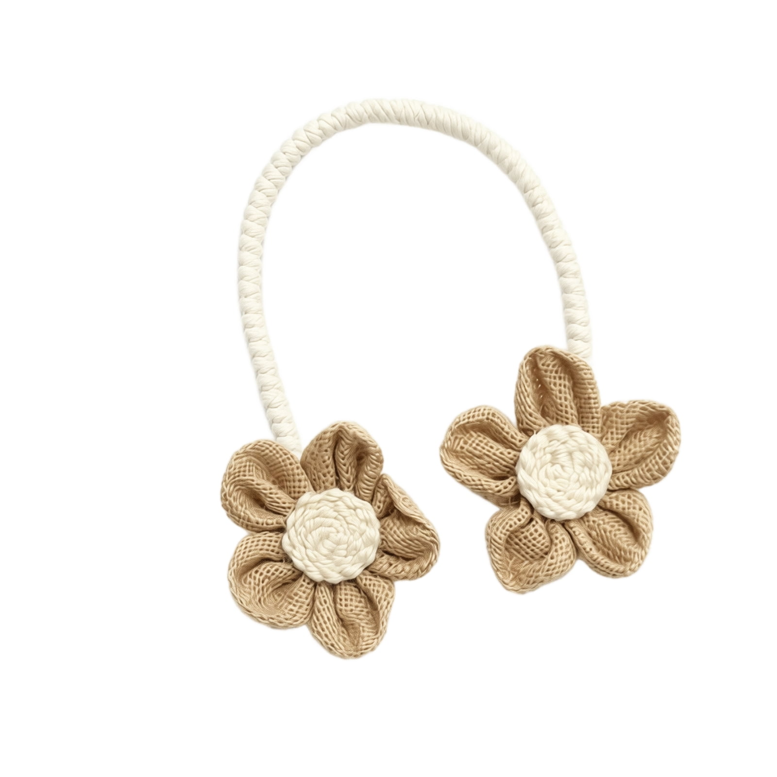 Curtain Tieback, Handwoven Burlap Flower, 1 Piece, Decorative Holdback ...