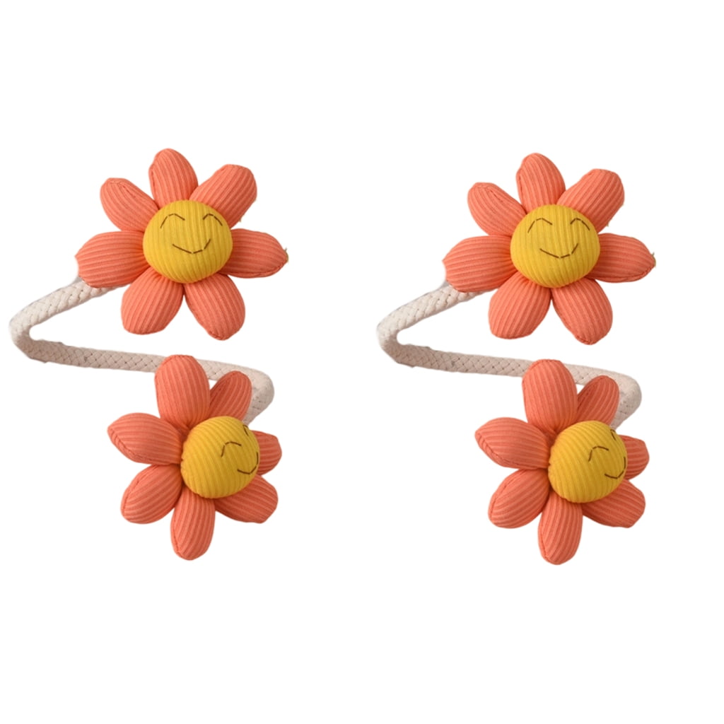 Curtain Tiebacks Flower Window Curtain Bind Clips Decorative Curtains ...