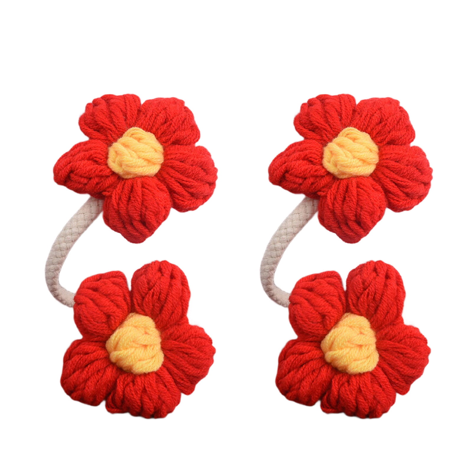 Curtain Tiebacks Flower Window Curtain Bind Clips Decorative Curtains ...