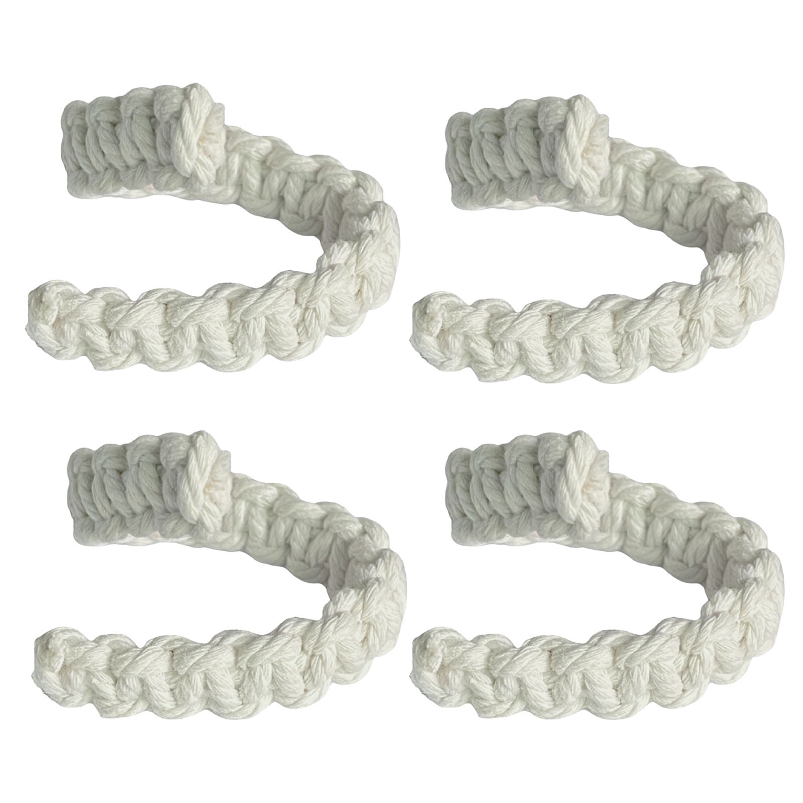 Curtain Tiebacks - Handwoven Cotton & Jute Rope, Brown/Beige ...