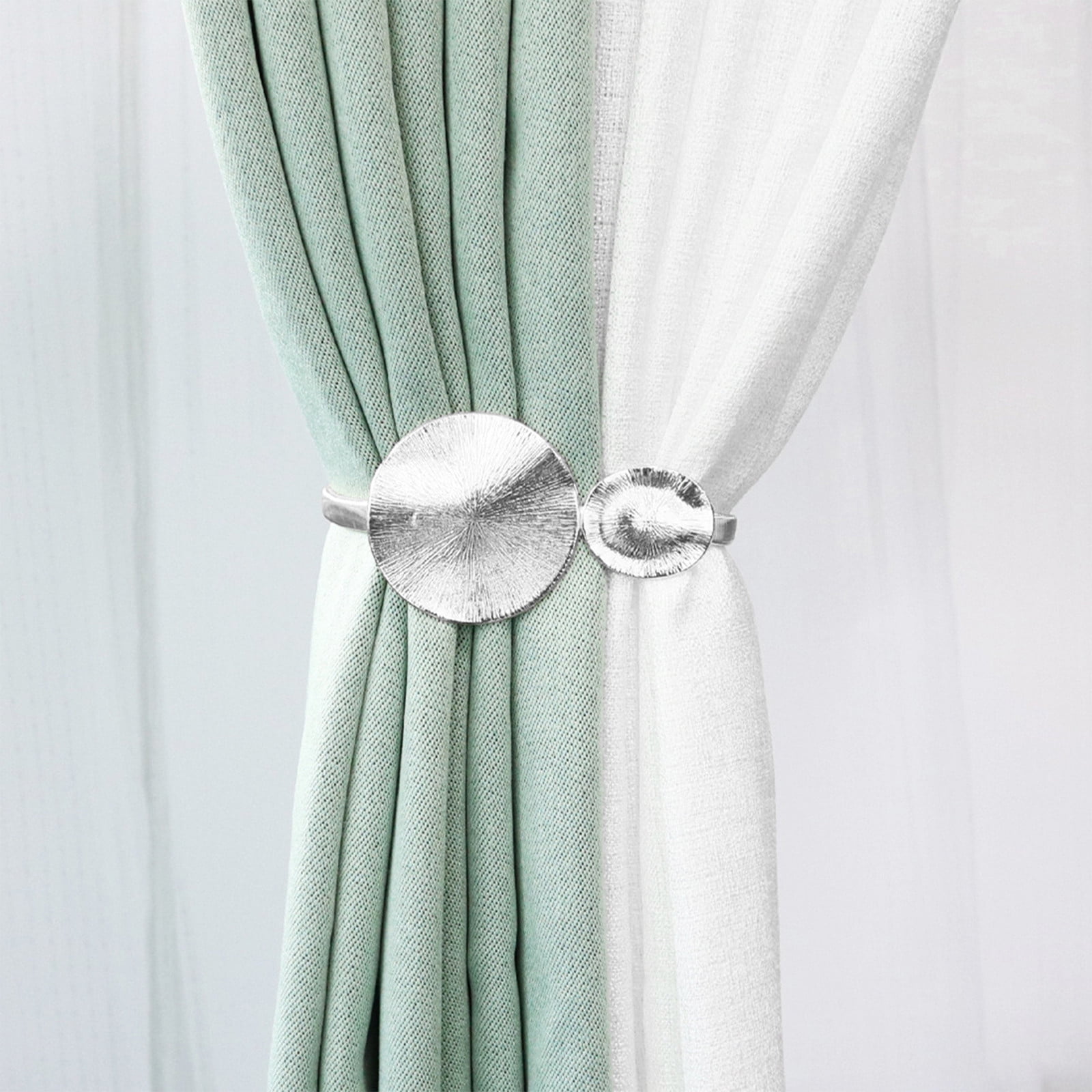 Curtain Tiebacks Curtain Holdbacks Aluminum Alloy Spring Design Gold ...