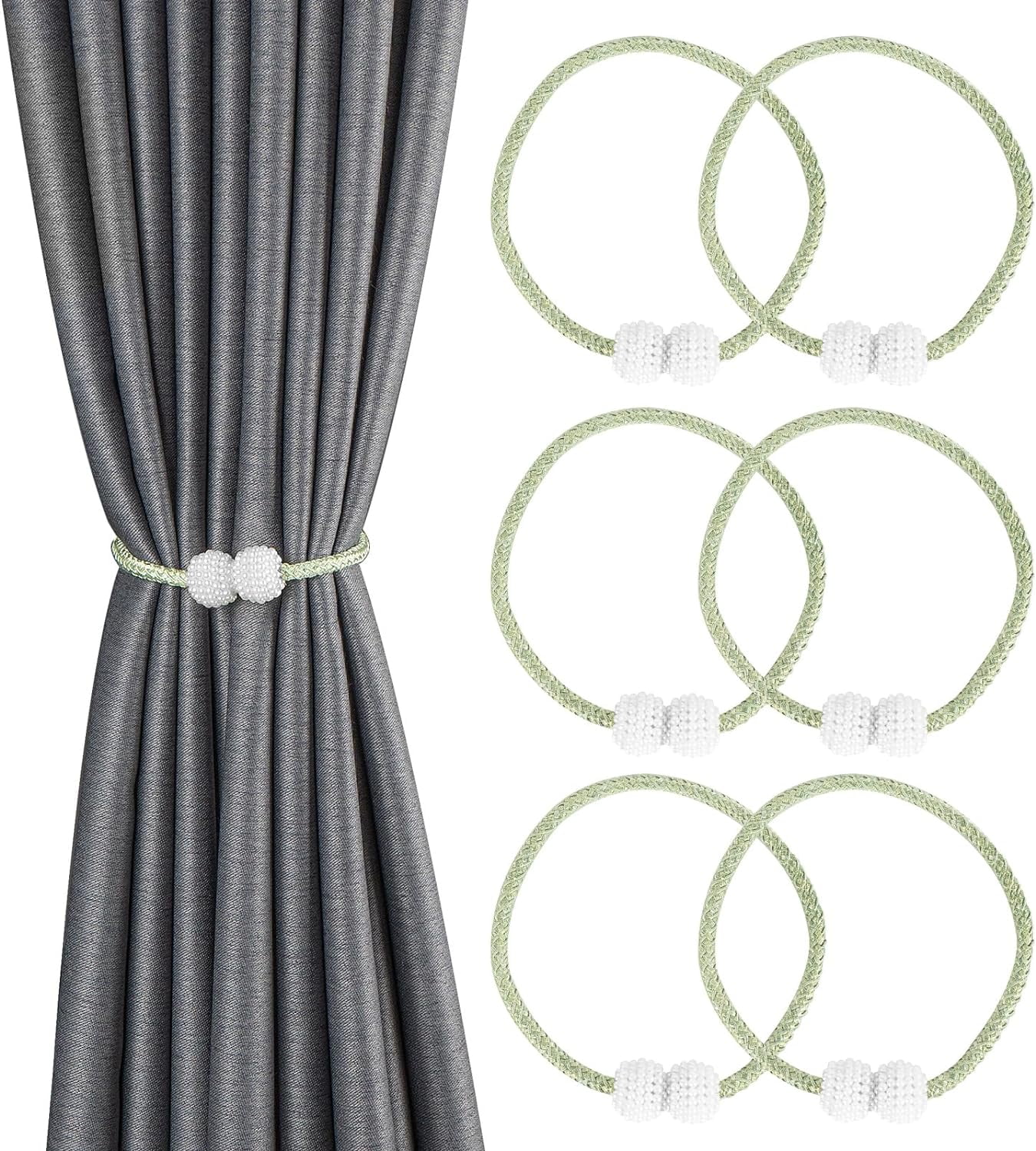 Curtain Tiebacks, Magnetic Curtain Ties, Pearl Curtain Tie, Curtain ...