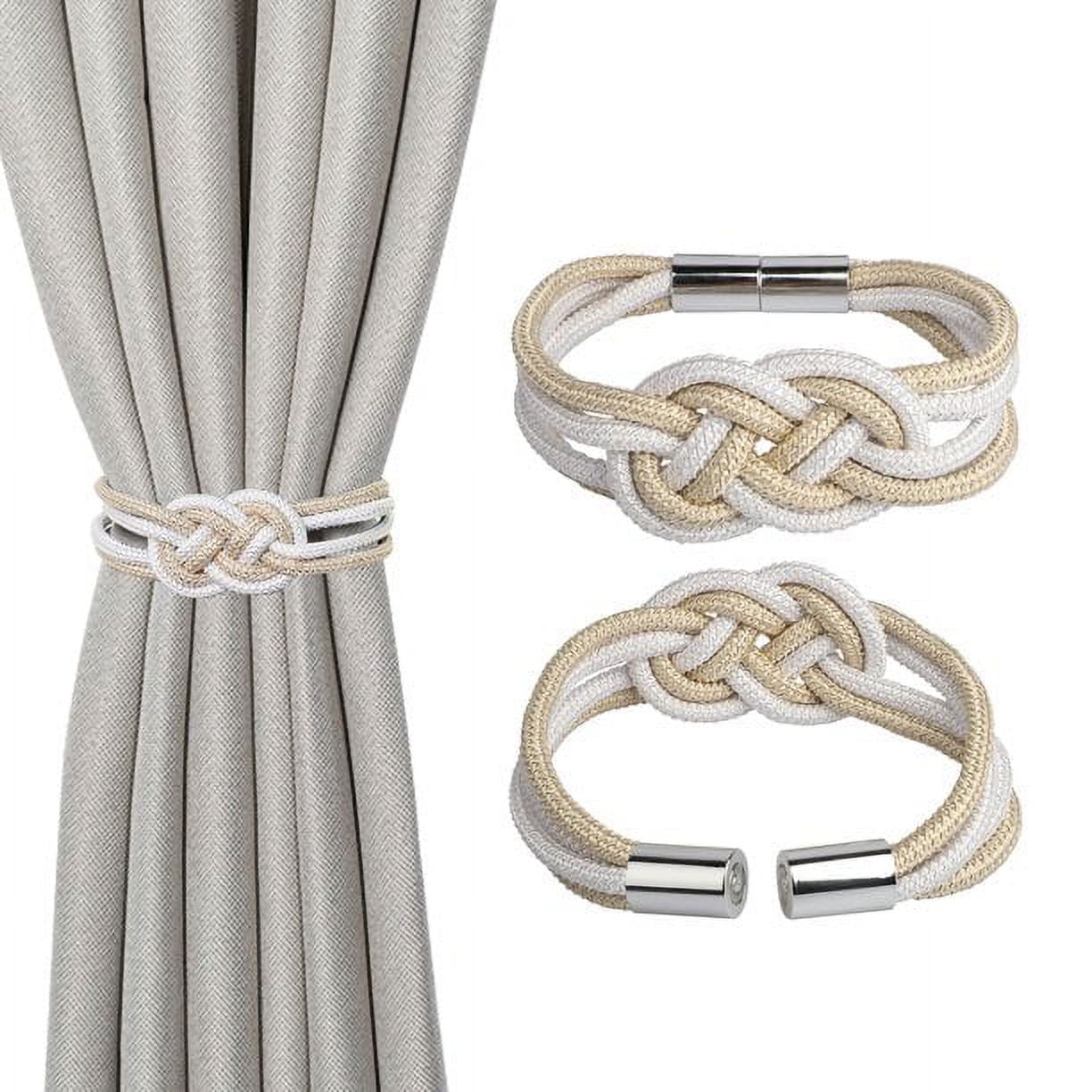 Curtain Tiebacks Magnetic, Window Drape Upgrade Holdbacks Decorative ...
