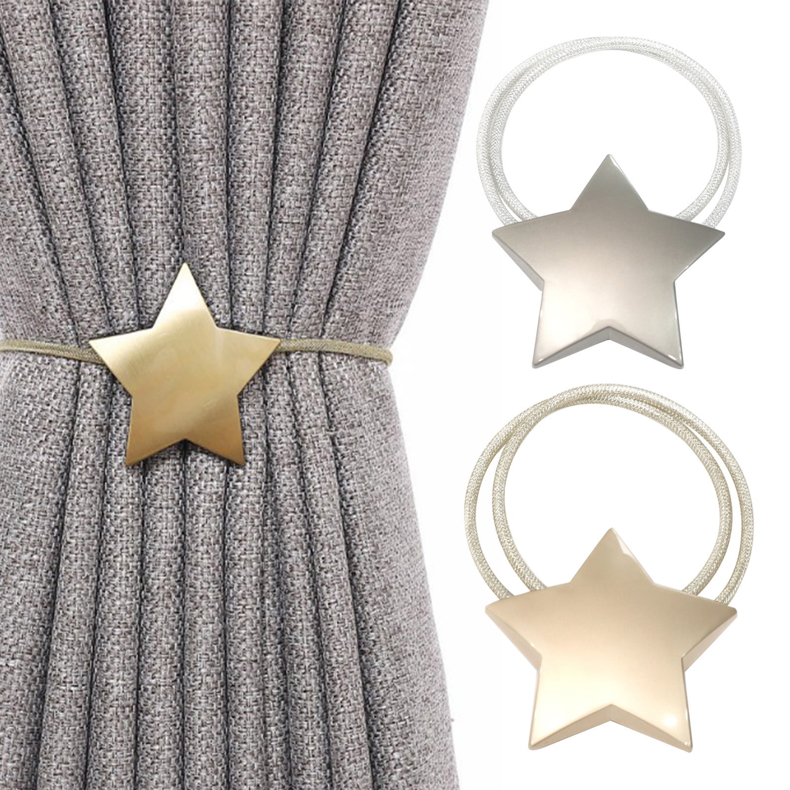 Curtain Tiebacks, Metal Curtain Holdbacks, Adjustable 40cm Alloy ...