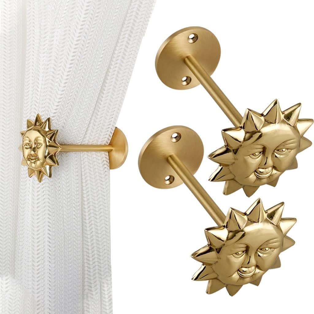 Curtain Tiebacks Sun Moon Shape Curtain Holdbacks, American Vintage ...