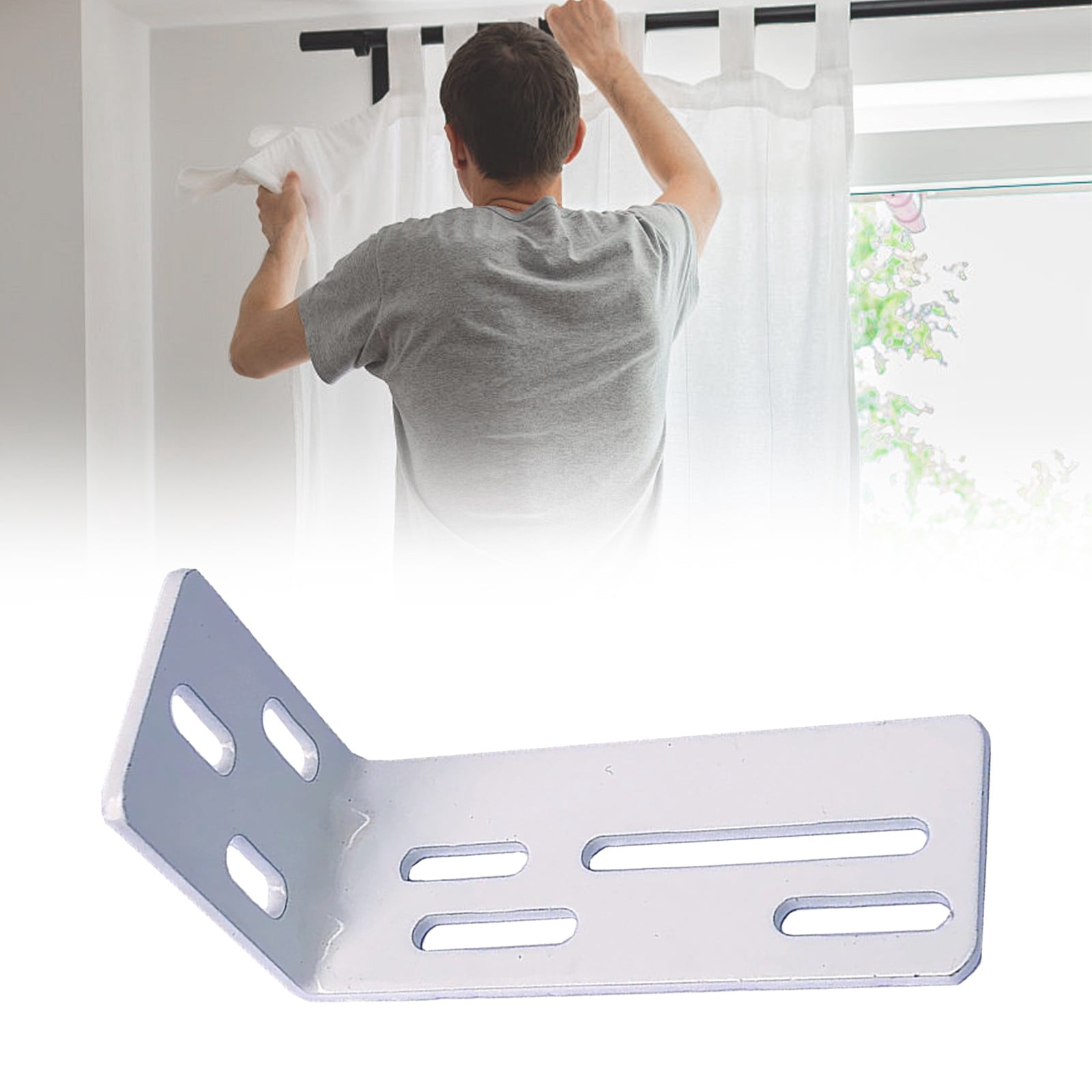 Curtain Track Bracket Ecohintz Heavy Duty Curtain Track Support Bracket ...