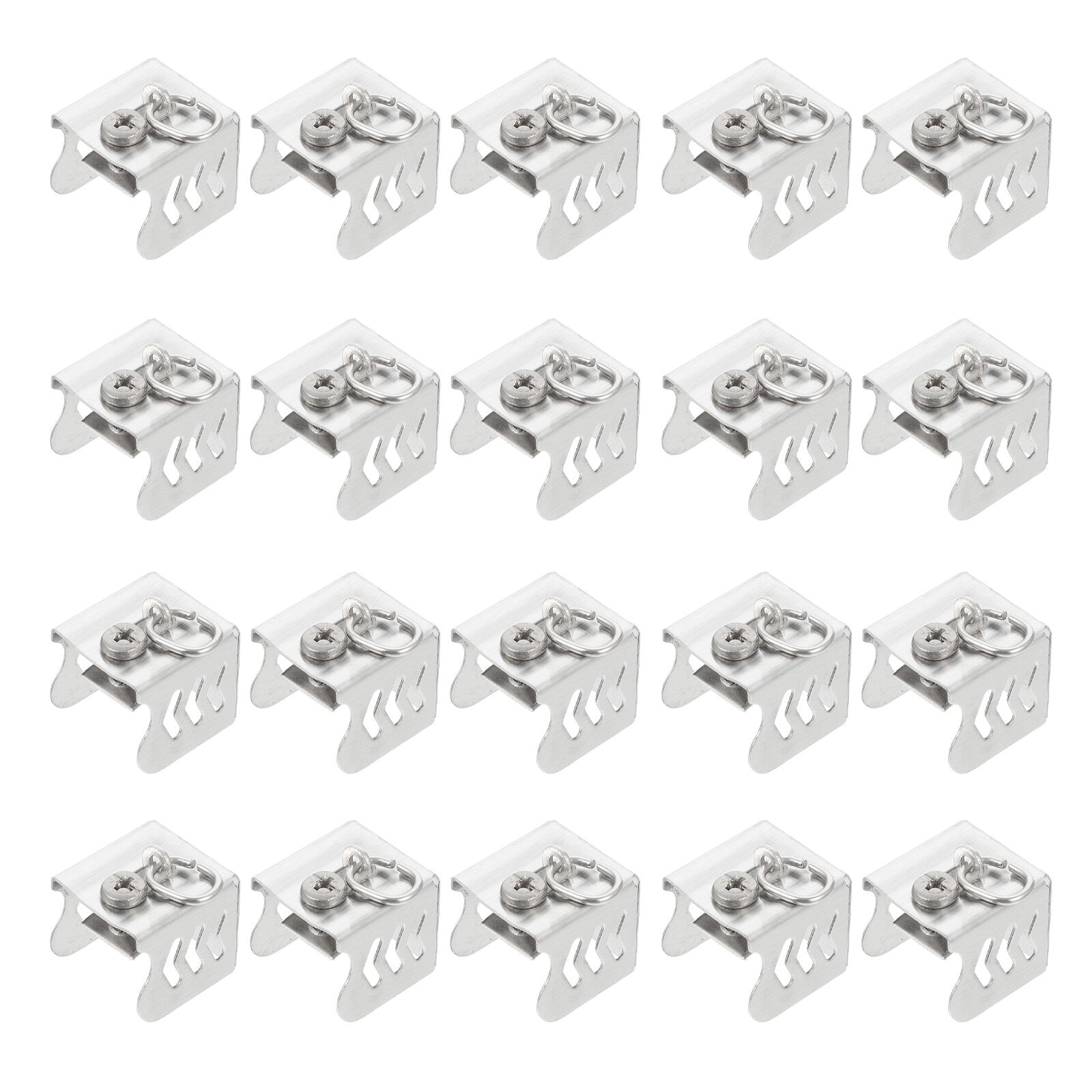 20pcs Stainless Steel Curtain Rod Brackets Wall Hooks - Walmart.com