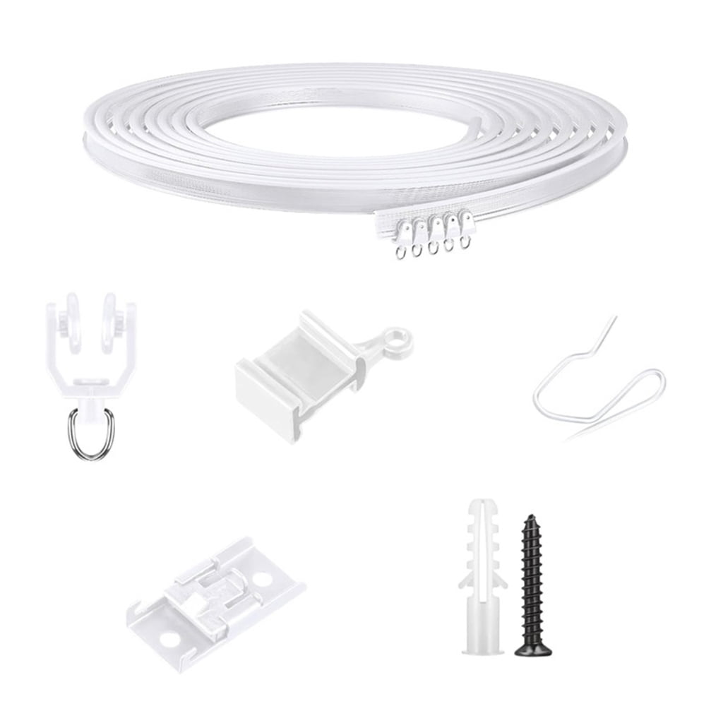 Curtain Track Kits 5/10/20M Bendable Ceiling Mount Rails with Quiet ...