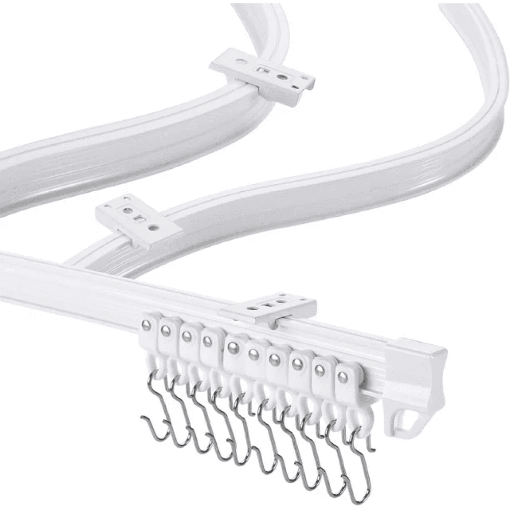 Curtain Track System, 3 Meters/ 9.8 Ft Bendable Ceiling Curtain Track ...