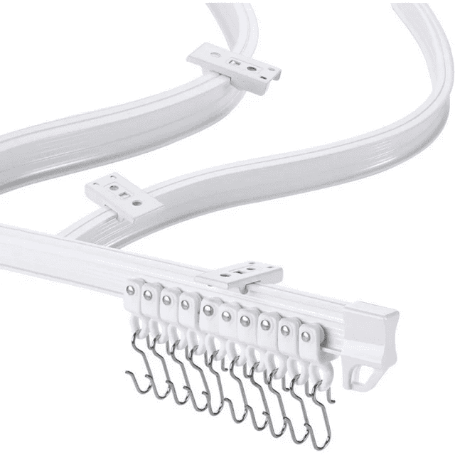 Curtain Track System, 3 Meters/ 9.8 Ft Bendable Ceiling Curtain Track ...