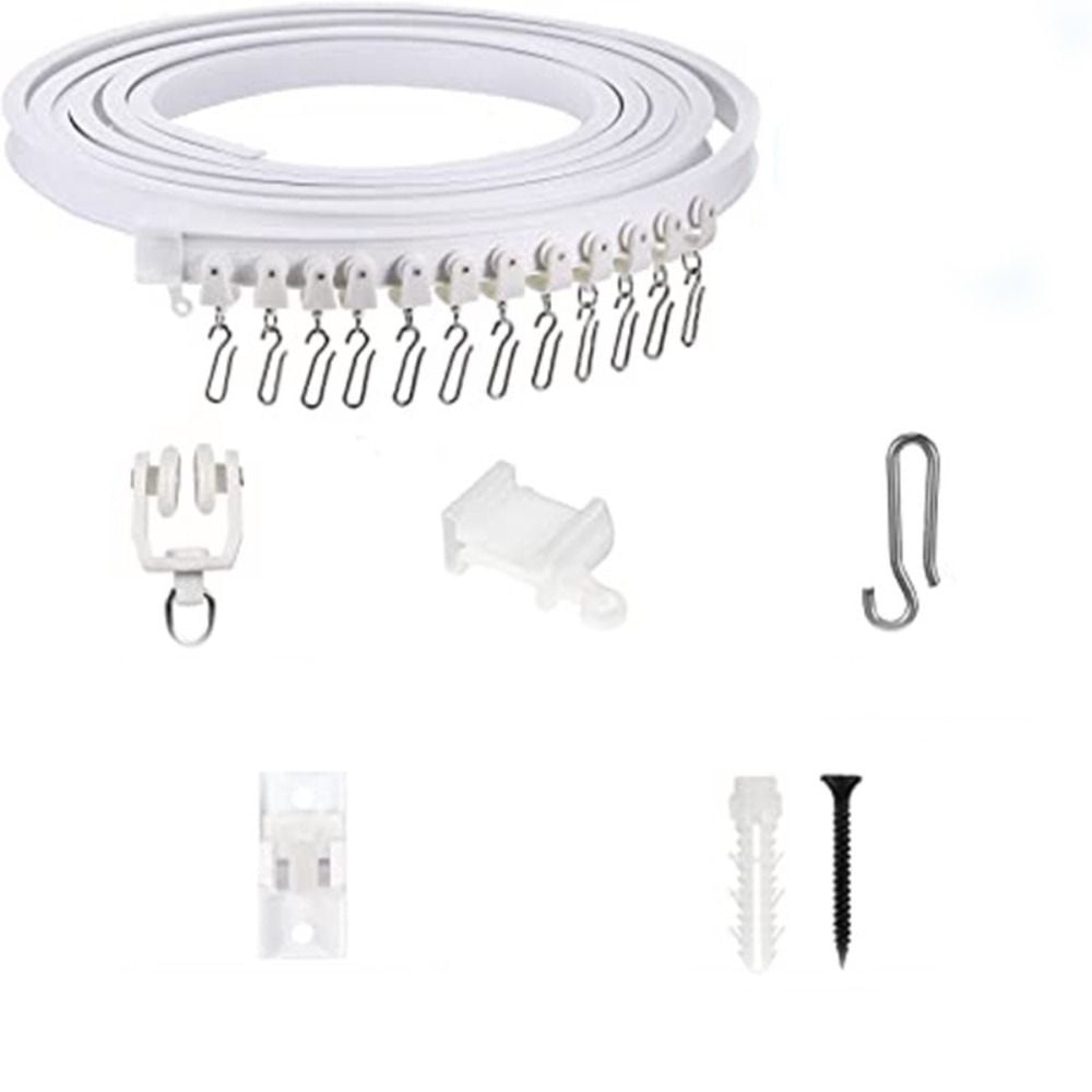 Curtain Track White Modern Style Visible Track Plastic Curtain Rail ...