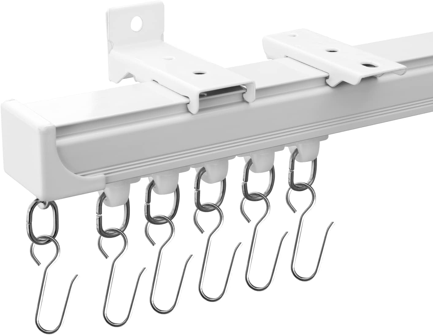 Curtain Tracks Ceiling Wall Mounted Heavy-Duty Curtains Rails Room ...