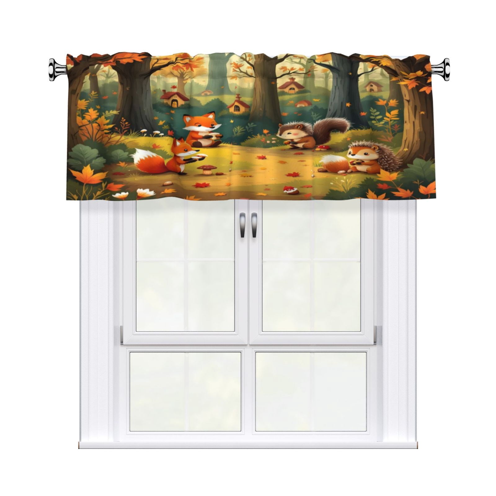 Curtain Valance 54x18in Light Filtering Short Window Valance For ...