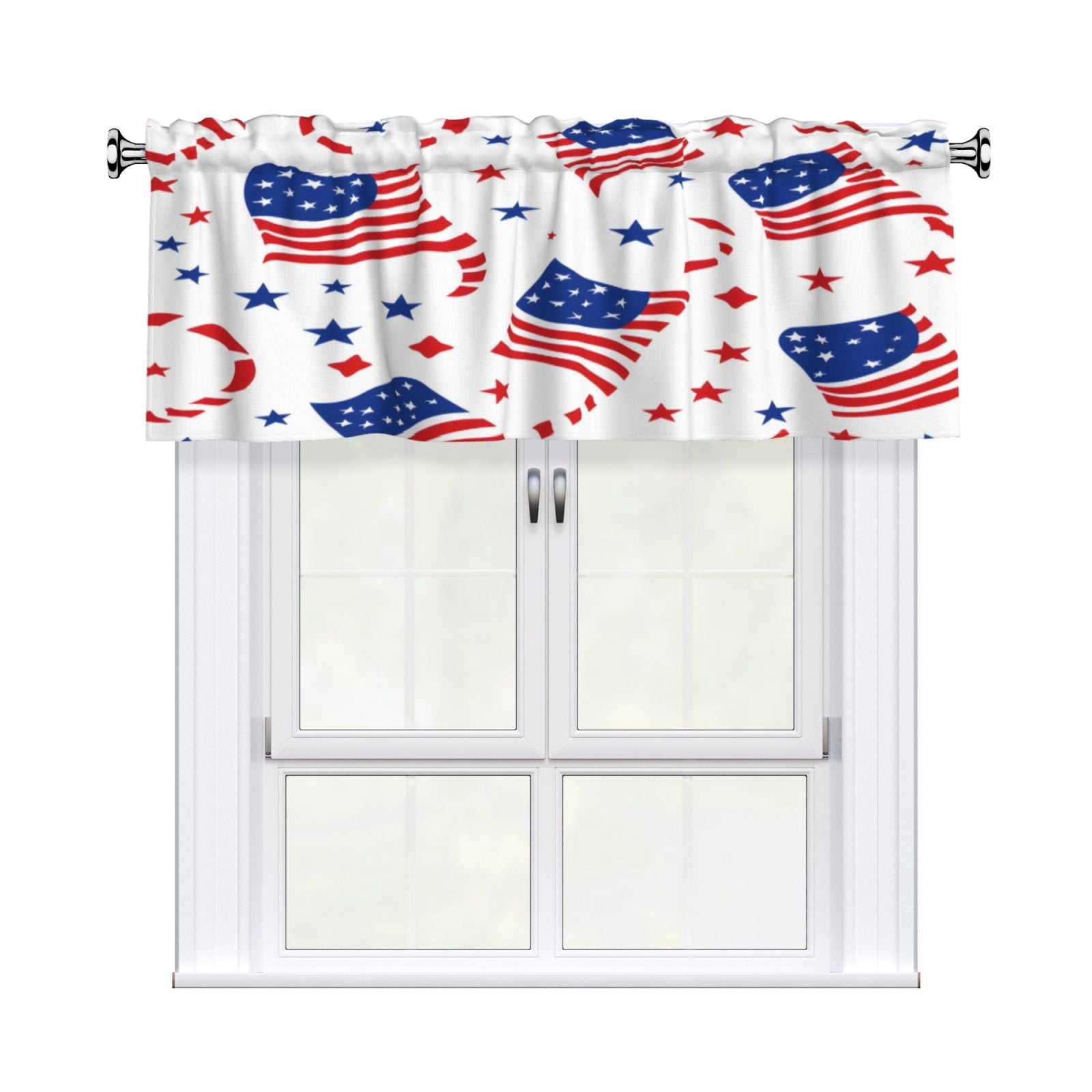 Curtain Valance 54x18in Light Filtering Short Window Valance For ...