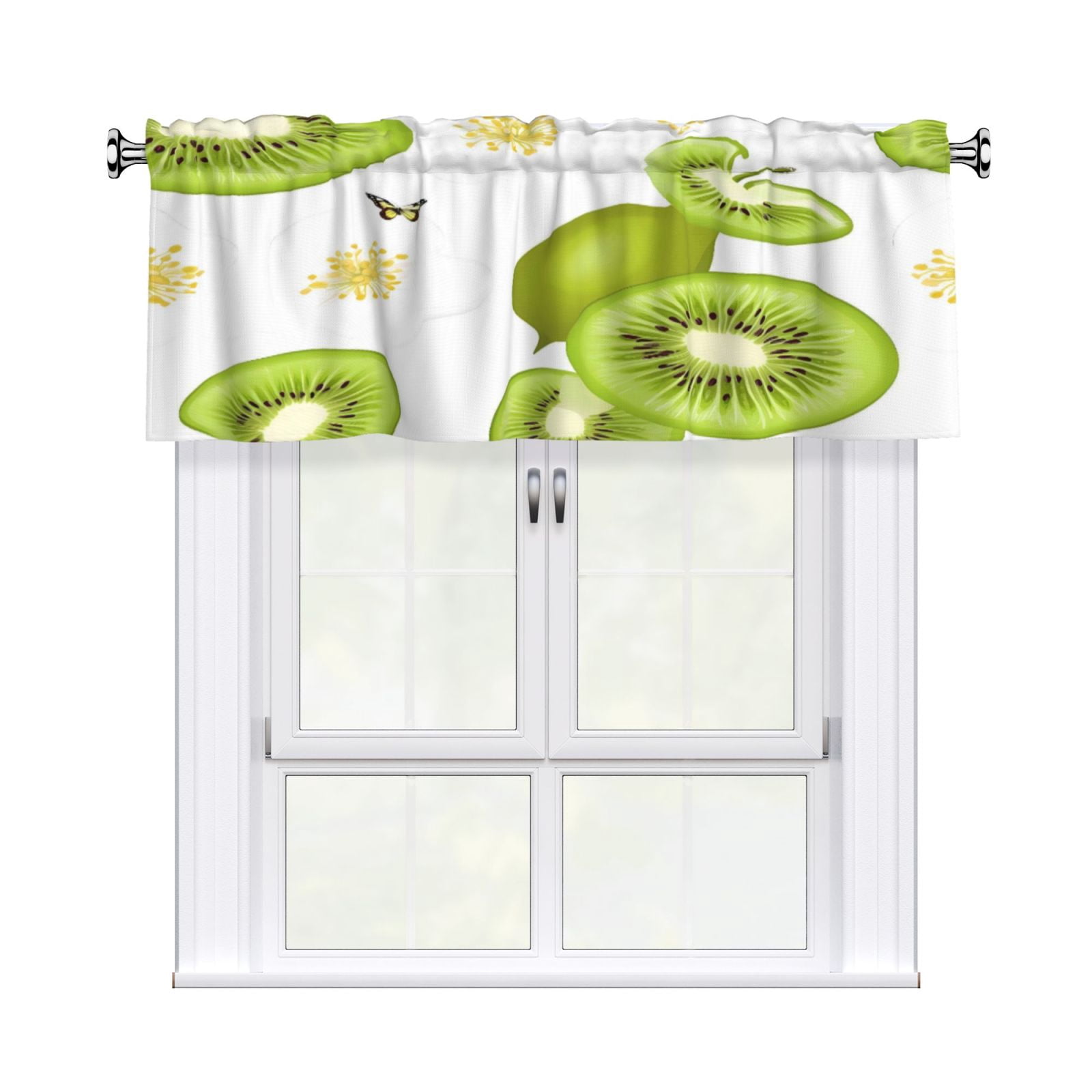Curtain Valance 54x18in Light Filtering Short Window Valance For ...