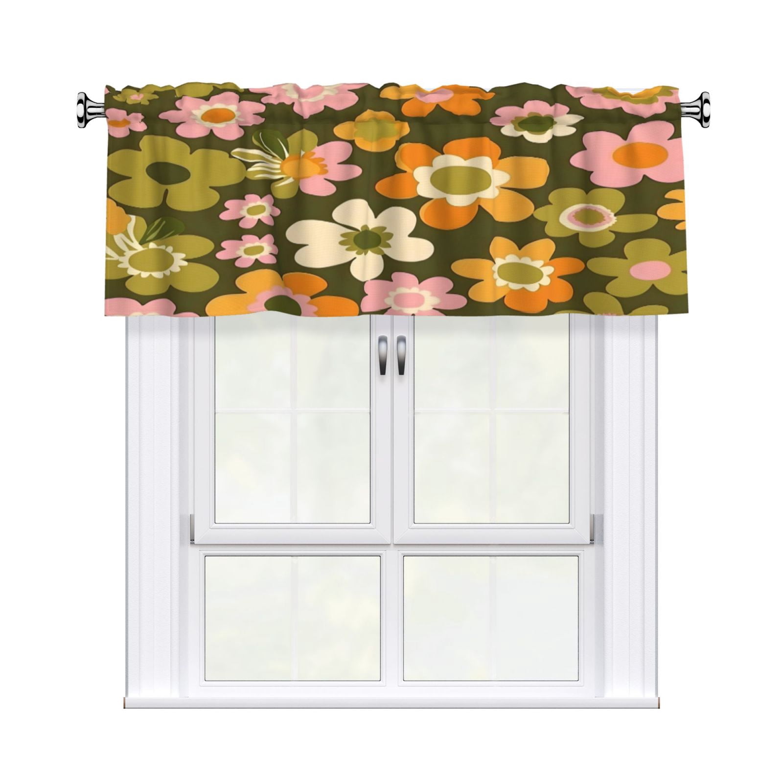 Curtain Valance 54x18in Light Filtering Short Window Valance For ...